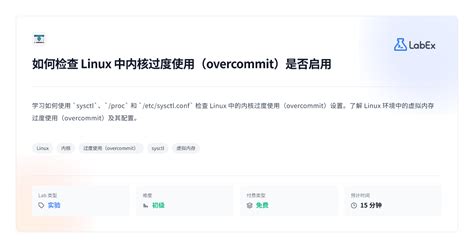 如何检查 Linux 中内核过度使用（overcommit）是否启用 Labex