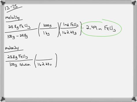 ⏩SOLVED:Calculate the molality, molarity, and mole fraction of FeCl3… | Numerade