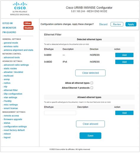 Cisco Ultra Reliable Wireless Backhaul For Catalyst IW Access Points Software Configuration