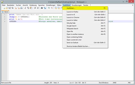 How To Execute Perl Scripts In Notepad De