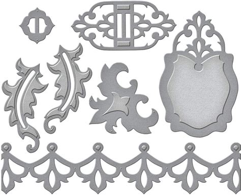 Spellbinders S5 080 Shapeabilities Damask Accents Die Templates