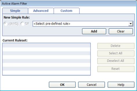 Filter Alarms At Runtime System Model