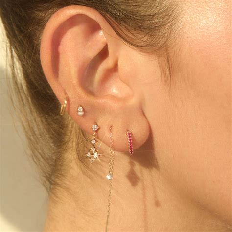 Ruby Fairy Light Hoop Single Catbird Nyc