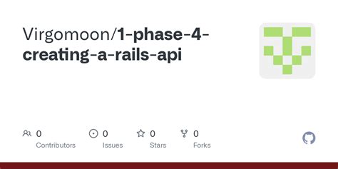 GitHub Virgomoon Phase Creating A Rails Api