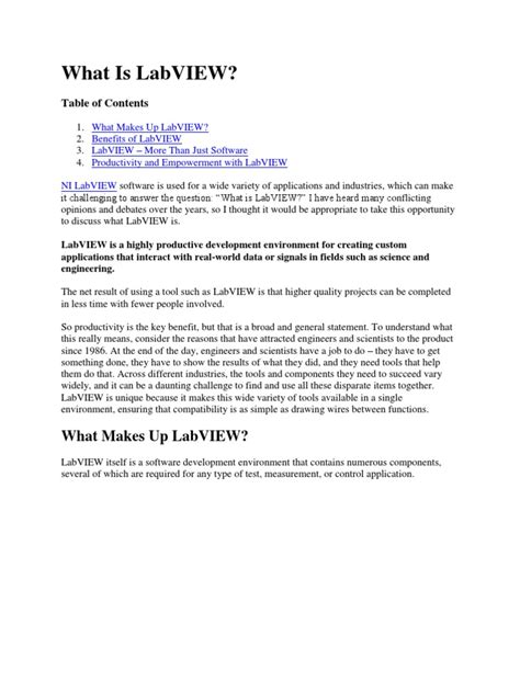 What Is Labview Pdf Computer Programming Programming Language