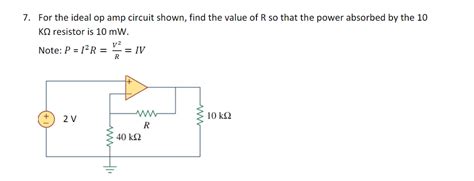 Solved For The Ideal Op Circuit Shown Find The Value Of Chegg