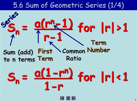 Ppt 5 6 Sum Of Geometric Series 1 4 Powerpoint Presentation Free Download Id 5762437