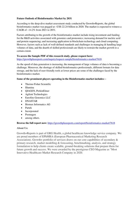 Ppt Bioinformatics Market Powerpoint Presentation Free Download Id Ppt Bioinformatics Market Powerpoint Presentation Free Download Id