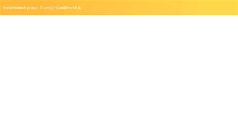 Instantsearchjs Forked Codesandbox