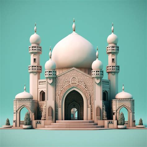 Premium Ai Image Islamic Mosque Background