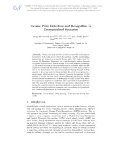 License Plate Detection And Recognitionin License Plate Detection And Recognitionin Pdf