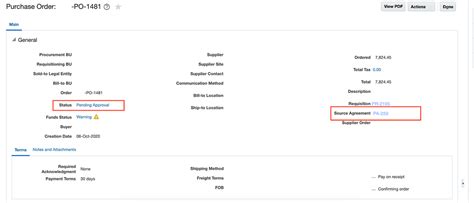 Automatically Created Purchase Orders In Oracle Fusion Procurement