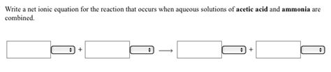 solved write net ionic equation for the reaction that occurs when