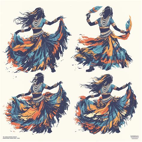 Indian Dance Patterns With Dynamic Movements Premium Ai Generated Vector Indian Dance Patterns With Dynamic Movements Premium Ai Generated Vector