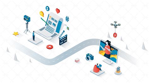 Isometric Vlog Development Graphics Motion Array