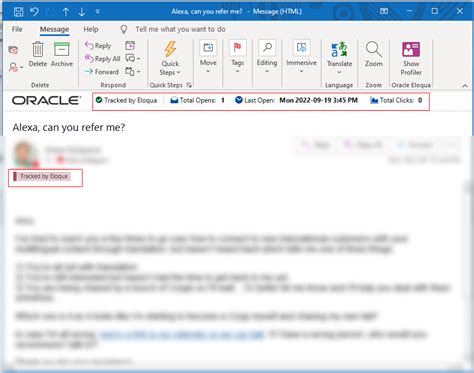 Viewing Email Performance Using Microsoft Outlook