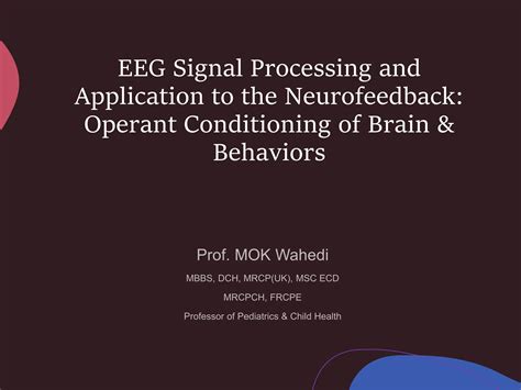 eeg signal processing and application to neurofeedback operant