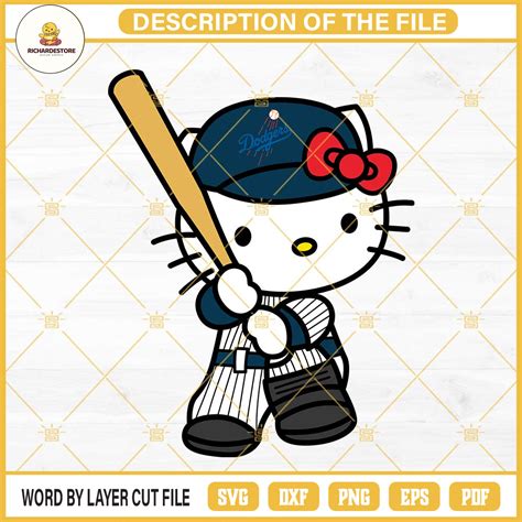 Hello Kitty Los Angeles Dodgers Svg Kitty Dodgers Inspire Uplift