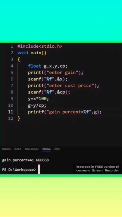 how to calculate gain percentage easy tutorial shortsvideo coding youtube