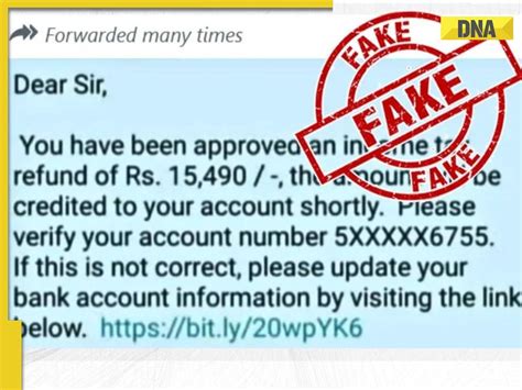Beware Of Scam Fake Tax Refund Messages Circulating Warns Pib