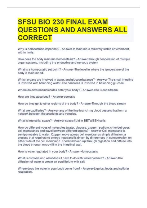 Sfsu Bio 230 Final Exam Questions And Answers All Correct Sfsu Bio 230 Stuvia Us