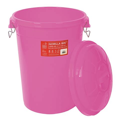 Gorilla Bin™ 80l Bin With Clip Lid Red Gorilla