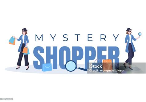 플랫 카툰 스타일 일러스트의 선글라스 돋보기 스파이 코트 모자를 입은 미스터리 쇼퍼 가방에 대한 스톡 벡터 아트 및 기타 이미지 가방 개념 개념과 주제 Istock