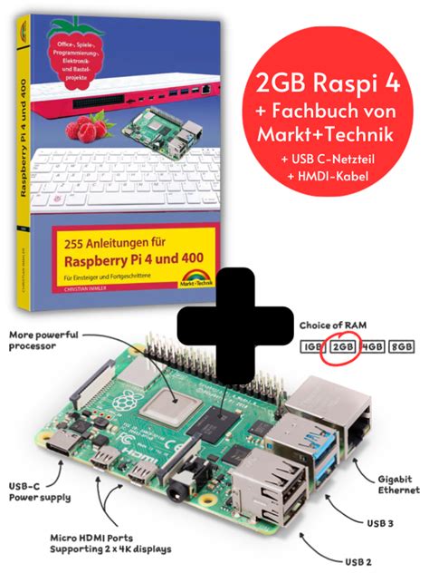 Raspberry Pi 4 Model B 2gb Ram 255 Anleitungen Fachbuch Heise Shop Raspberry Pi 4 Model B 2gb Ram 255 Anleitungen Fachbuch Heise Shop