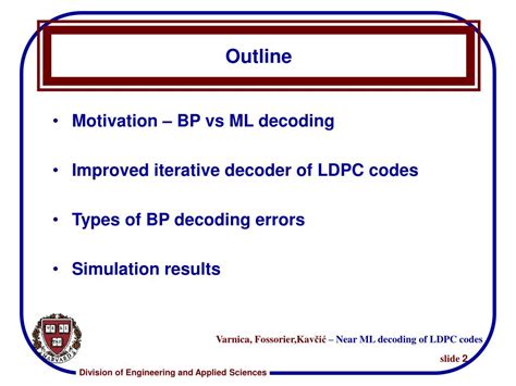 Ppt Belief Propagation With Information Correction Near Maximum
