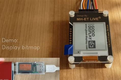 จอแสดงผล E Paper By Mh Et Live สีเหลือง สีดำ สีขาว ขนาด 154 นิ้ว Epaper Ink Screen Module Black