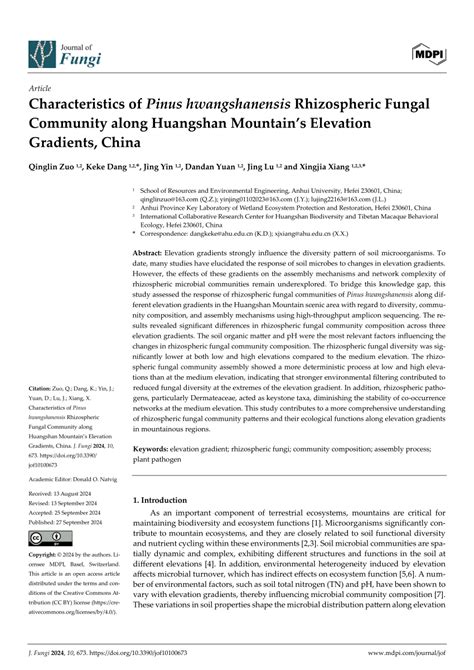 (PDF) Characteristics of Pinus hwangshanensis Rhizospheric Fungal ...