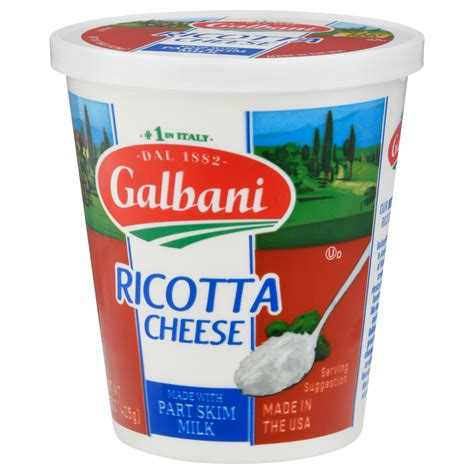 Galbani Ricotta Cheese Front Right Elevated