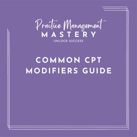 Common Cpt Modifiers Guide Digital Download Etsy
