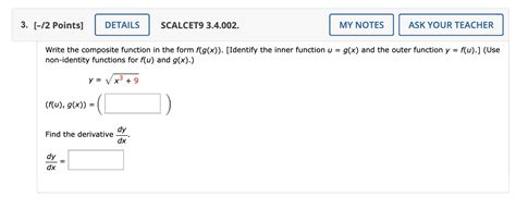 solved write the composite function in the form f g x
