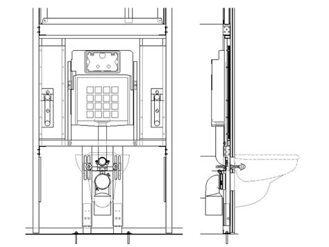 Bathroom Built Into A Plasterboard Partition 79 1 Kb Bibliocad