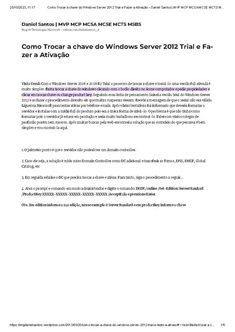 como trocar a chave do windows server 2012 trial e fazer a ativação