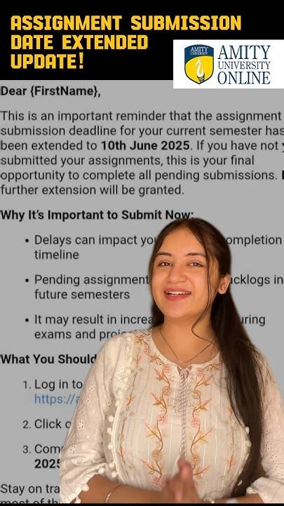 Amity Online Assignmet Submission Date Extended Youtube