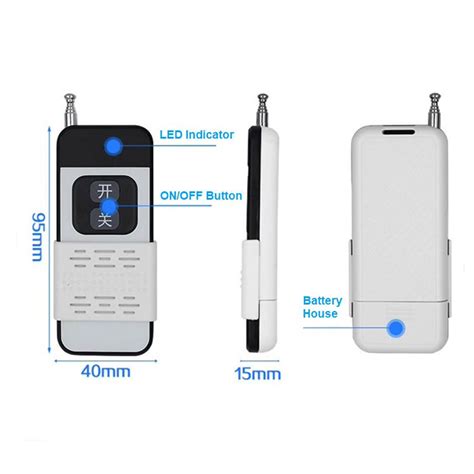 1000m Universal Rf Industrial Remote Control 2 Buttons 433mhz Water