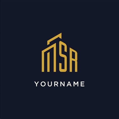 Sr Initial Monogram With Building Logo Design 27135881 Vector Art At