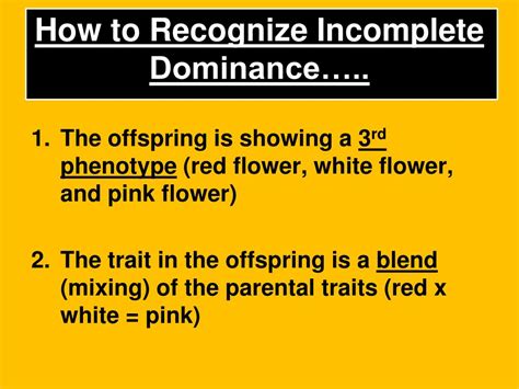 PPT Incomplete Dominance PowerPoint Presentation Free Download ID