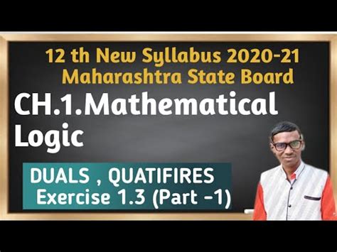 Std Th Mathematical Logic Exercise Part YouTube