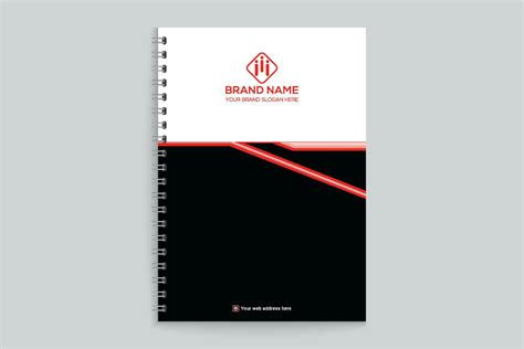 Corporate Red And Black Color Notebook Cover Design Vector Art At Vecteezy