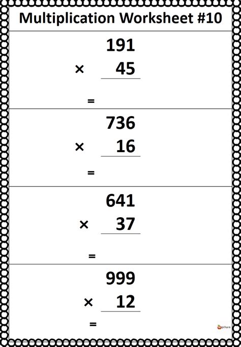 Three Digit By Two Digit Multiplication Worksheets Made By Teachers