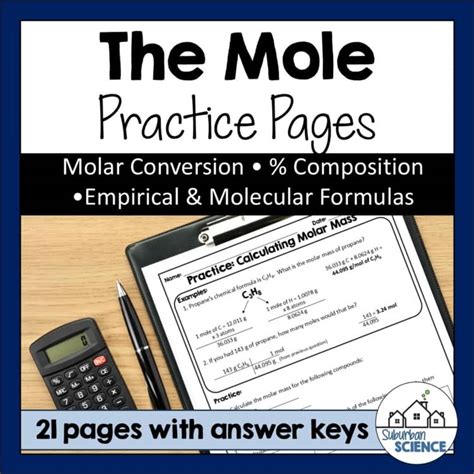 Chemistry Practice Mole Conversions Worksheets Empirical And