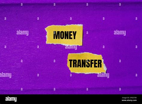 money transfer message written on ripped torn yellow paper pieces with