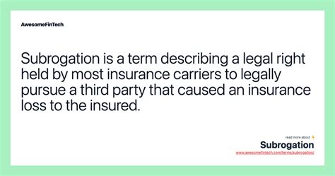 Subrogation Awesomefintech Blog