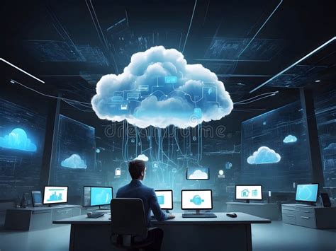Navigating The Remote Data Storage Stock Illustration Illustration Of