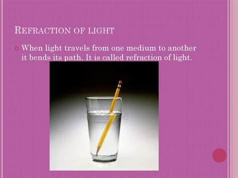 Refraction Of Light PowerPoint Slides LearnPick India
