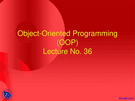 Member Templates Object Oriented Programming Lecture Slides Docsity