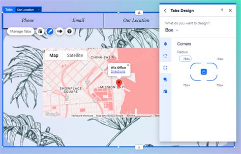 Wix Editor About Tabs Help Center
